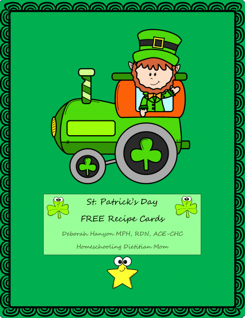 St. Patrick's Day Recipe Cards - Homeschooling Dietitian Mom