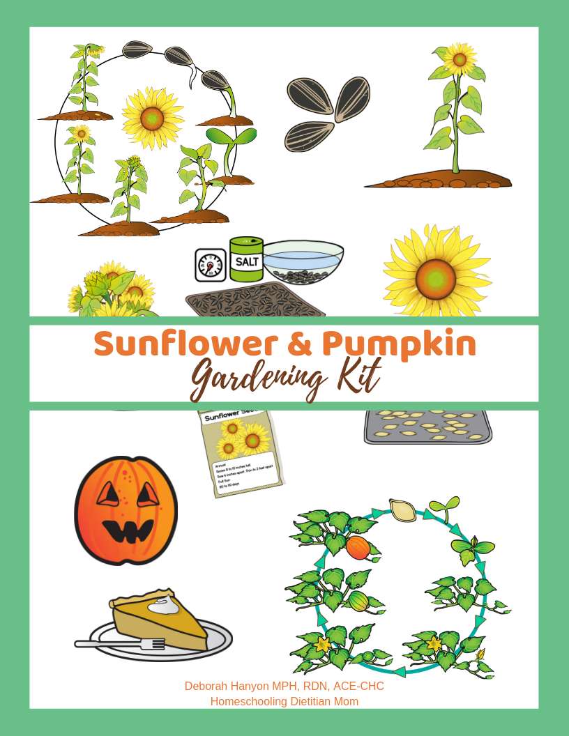 Sunflower and Pumpkin Gardening Kit - Homeschooling Dietitian Mom