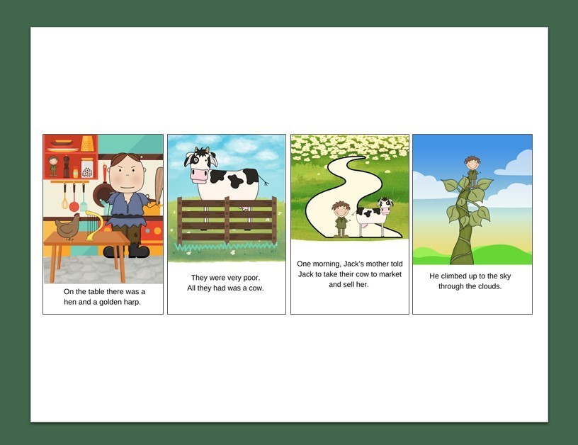 Jack and the Beanstalk Story Cards - Homeschooling Dietitian Mom